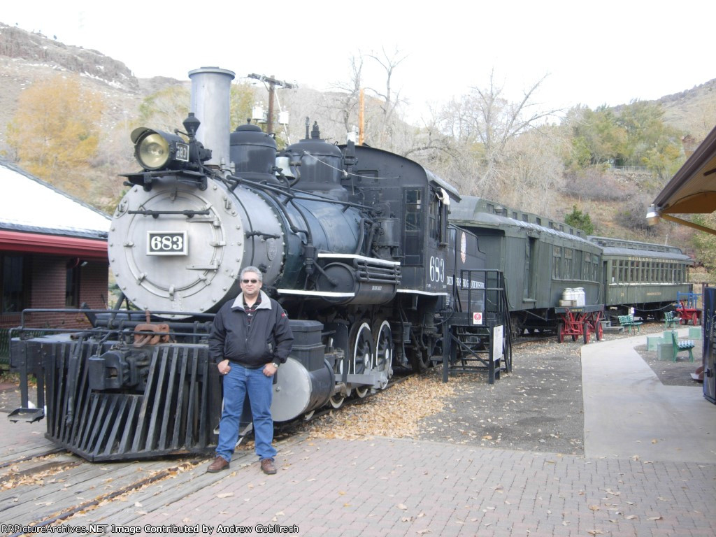 DRGW 683 on Display with My Dad